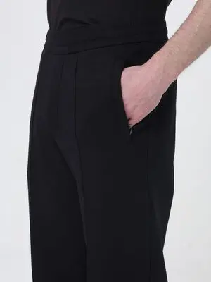 Emporio Armani Cotton Blend Trousers - Black