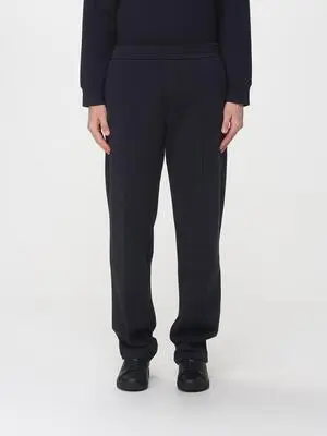 Emporio Armani Cotton Blend Trousers - Blue