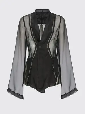 Rick Owens Transparent Nylon Blazer - Black