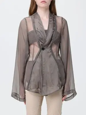 Rick Owens Transparent Nylon Blazer - Green