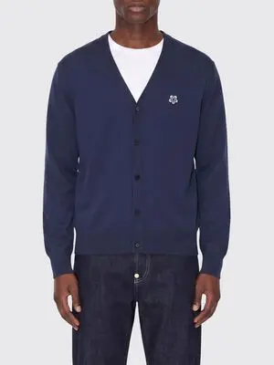 Kenzo Flower Wool Cardigan - Navy