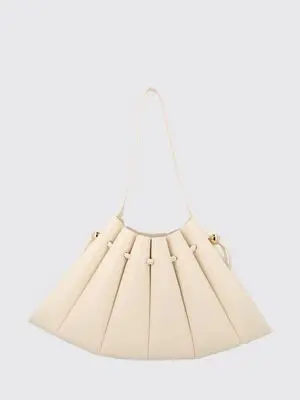 THEMOIRE Themoiré Calipso Pleated Vegan Leather Bag - Ivory