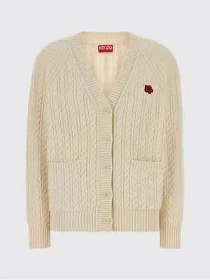 Kenzo Flower Cotton And Wool Cardigan