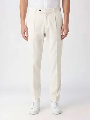 Incotex Stretch Cotton Chino Trousers - Ivory