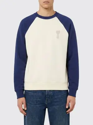 AMI Paris Cotton Crewneck Sweatshirt - White