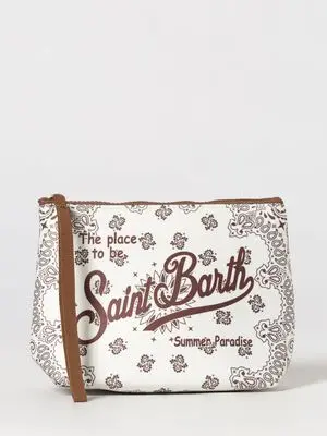 MC2 SAINT BARTH Neoprene Aline Mc2 Pouch With Saint Barth Logo Beige