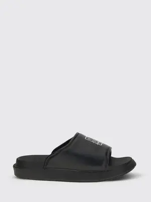 Y3 Leather Sliders - Black