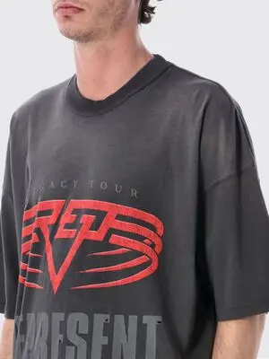 REPRESENT Cotton Crew-neck T-shirt With Logo - Black