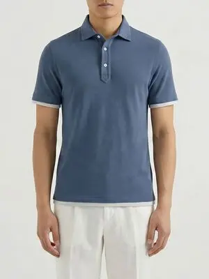 Brunello Cucinelli Polo Shirt - Gnawed Blue