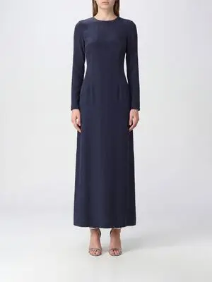 MAISON MARGIELA Long Cupro Dress - Navy