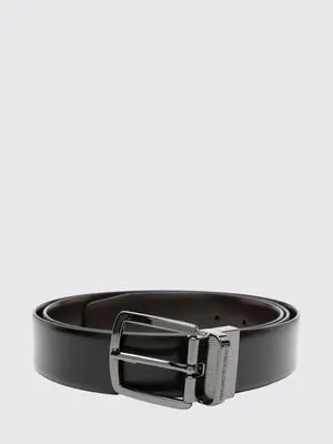 Emporio Armani Reversible Leather Belt - Black