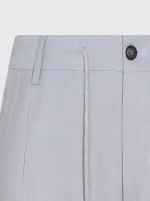 Eleventy Tailored Drawstring Trousers - White 1