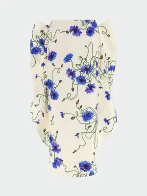 Stella McCartney Floral Print Cotton Midi Skirt