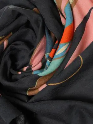 Etro Modal Blend Scarf With Floral Motif
