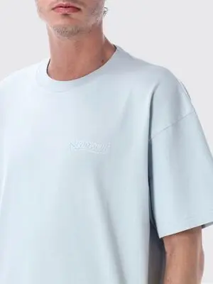 REPRESENT Cotton Crew-neck T-shirt With Logo - Sky