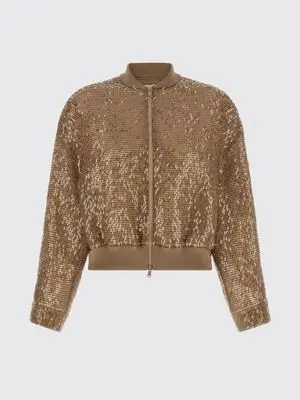 Brunello Cucinelli Sequined Silk Bomber Jacket
