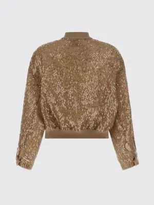 Brunello Cucinelli Sequined Silk Bomber Jacket