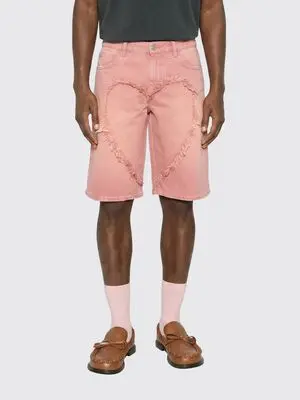 CARNE BOLLENTE Denim Shorts With Heart Detail - Pink