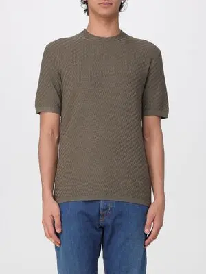 Emporio Armani Viscose Blend Crewneck Sweater - Military