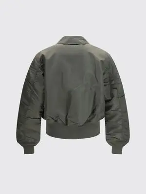 GR10K Nylon Bomber Jacket With Logo - Grey