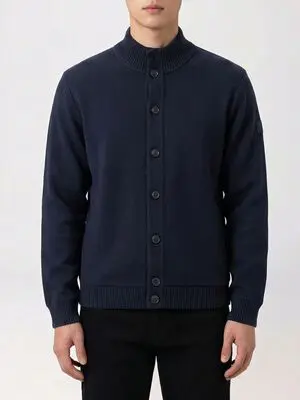 FAY Classic Turtleneck Cardigan - Blue