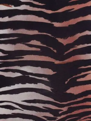 Pinko Cotton Blend Midi Dress With Tiger Print