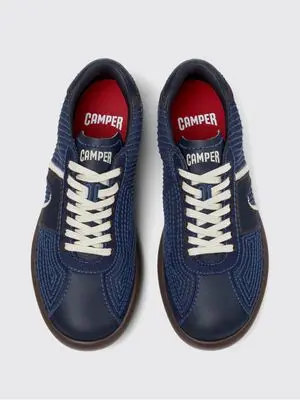 Camper Pelotas Soller Recycled Polyester And Leather Sneakers With Stitching