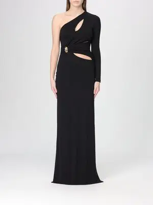 Elisabetta Franchi One-shoulder Cut-out Maxi Dress - Black