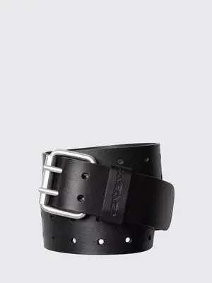 Carhartt Work In Progress Double Script Leather Belt - Black
