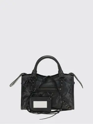 Balenciaga Le City Mini Arena Lambskin Leather Bag - Black