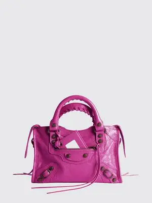 Balenciaga Le City Mini Arena Leather Bag - Fuchsia