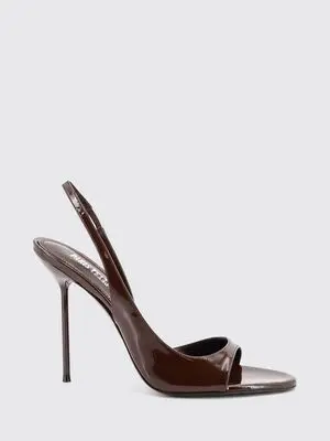 Paris Texas Lidia High-heeled Patent Leather Slingback Sandals - Ebony