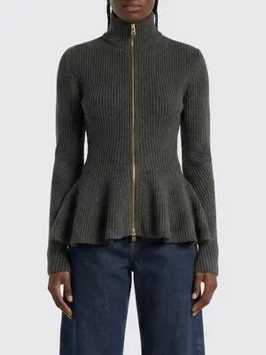 Alaïa Virgin Wool And Cashmere Cardigan - Grey