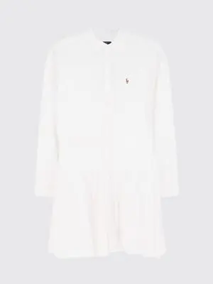 Polo Ralph Lauren Cotton Shirt Dress With Embroidered Logo - White