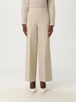 Liviana Conti Tailored Wide-leg Trousers - Beige