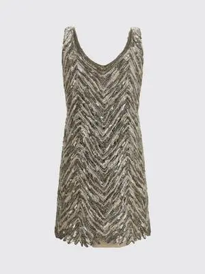 Brunello Cucinelli Sequined Linen Blend Mini Dress
