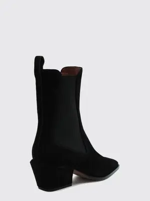 Paris Texas Bettina Suede Western Chelsea Boots - Black