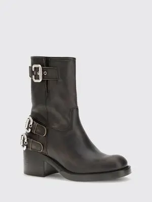 Chloé Leather Buckled Ankle Boots