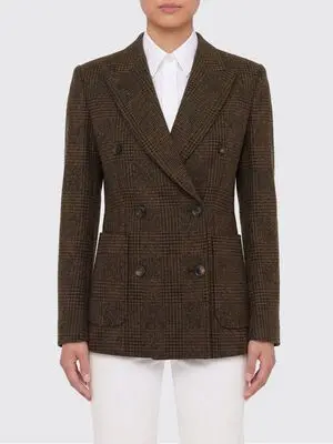 Max Mara Wool Blend Double-breasted Blazer - Dark