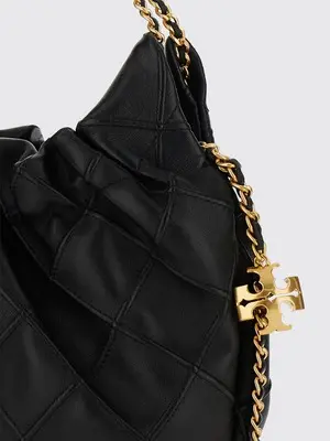 Tory Burch Quilted Leather Chain Bag - Black