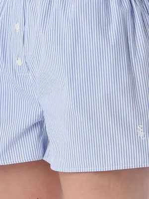 SPORTY & RICH Striped Cotton Boxer Shorts