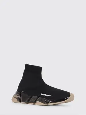 Balenciaga Speed 2.0 Stretch Knit High Top Sneakers - Black
