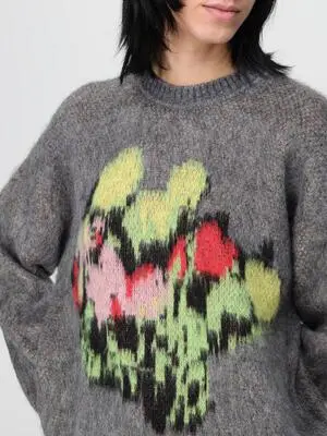 MSGM Floral Motif Crew Neck Jumper