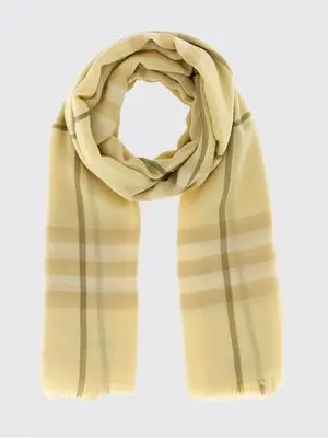 Burberry Check Wool Scarf - Yellow