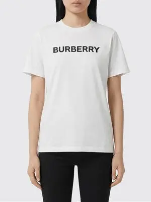 Burberry Cotton T-shirts With Logo - White