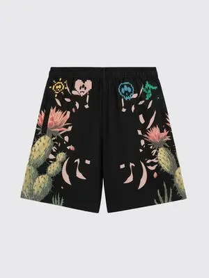 BARROW Printed Cotton Shorts - Black