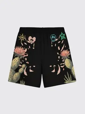 BARROW Printed Cotton Shorts - Black