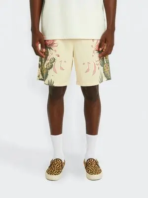BARROW Printed Cotton Shorts - Cream