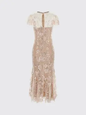 SELF-PORTRAIT Sequin-embroidered Mesh A-line Midi Dress