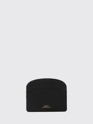 A.p.c. Calfskin Leather Card Holder - Black